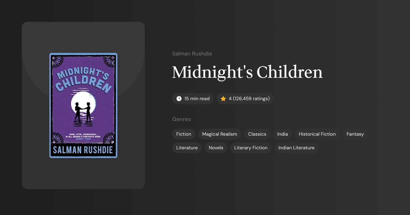 Midnight's Children Book Summary