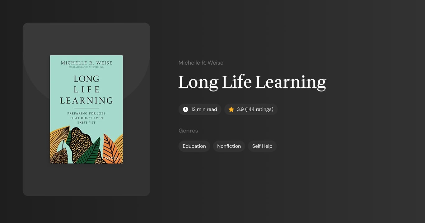 Long Life Learning Book Summary