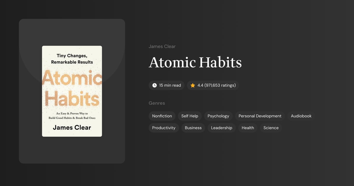 Atomic Habits Book Summary