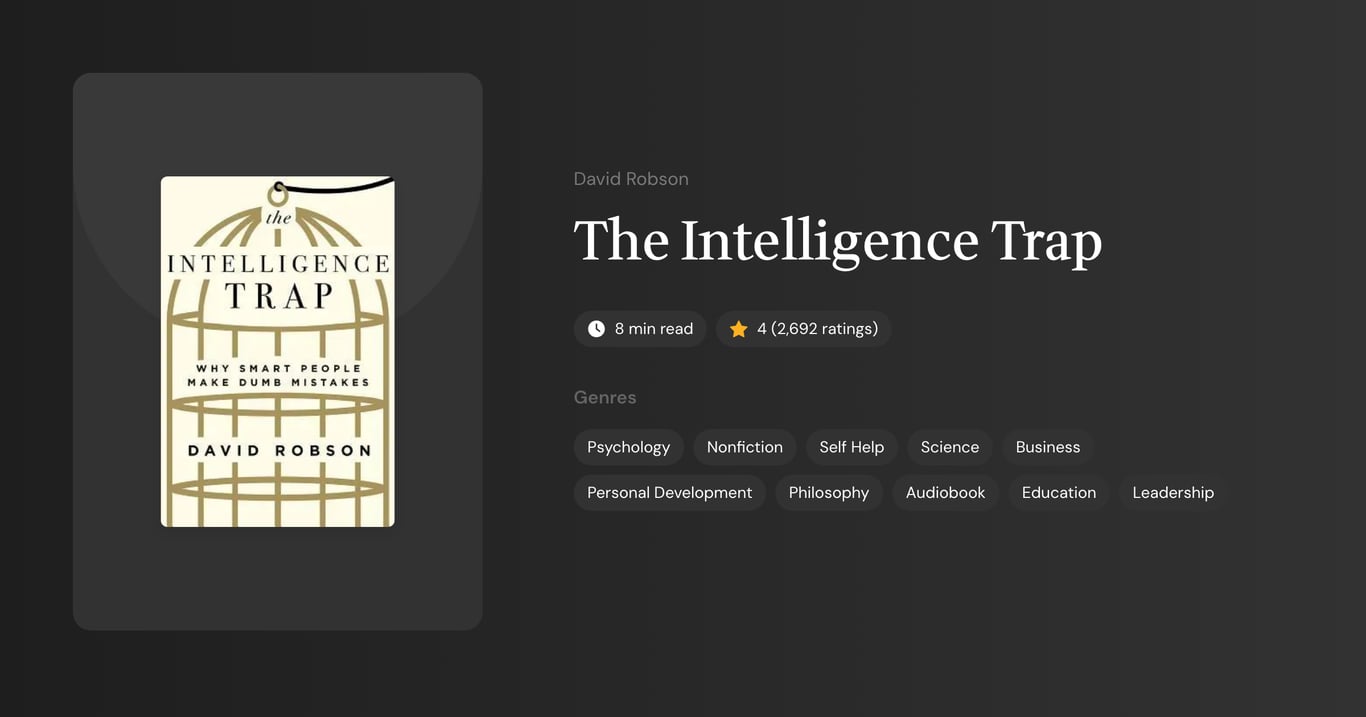 The Intelligence Trap Book Summary