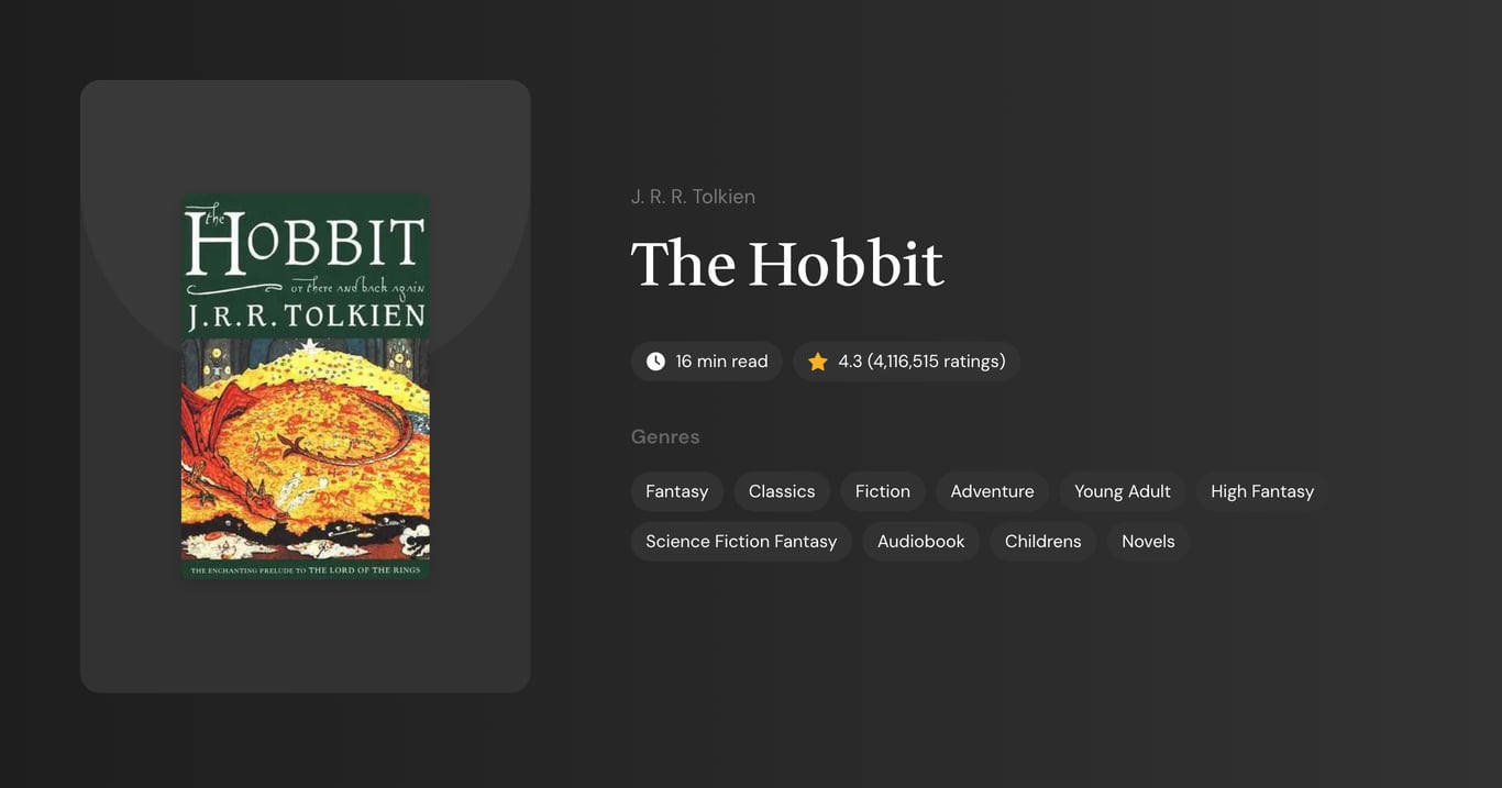 The Hobbit Book Summary
