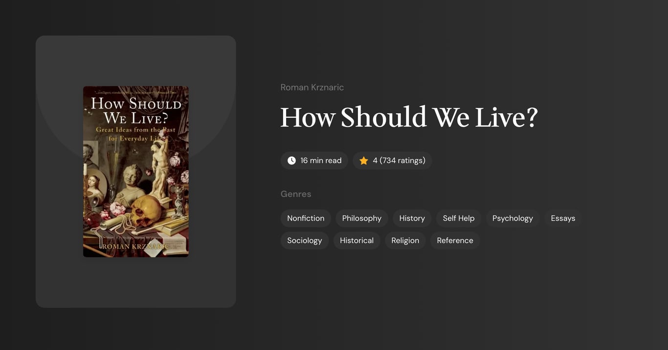 How Should We Live? Book Summary