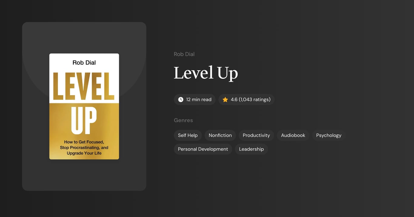 Level Up Book Summary