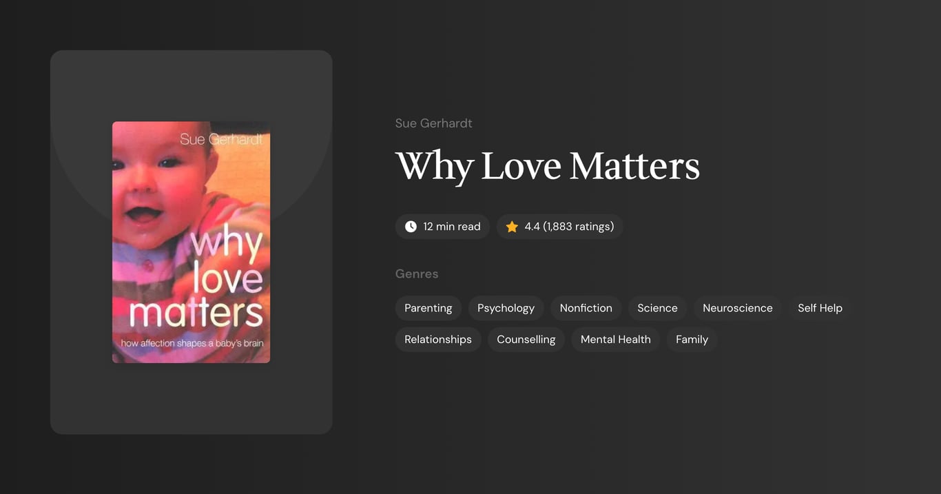 Why Love Matters Book Summary