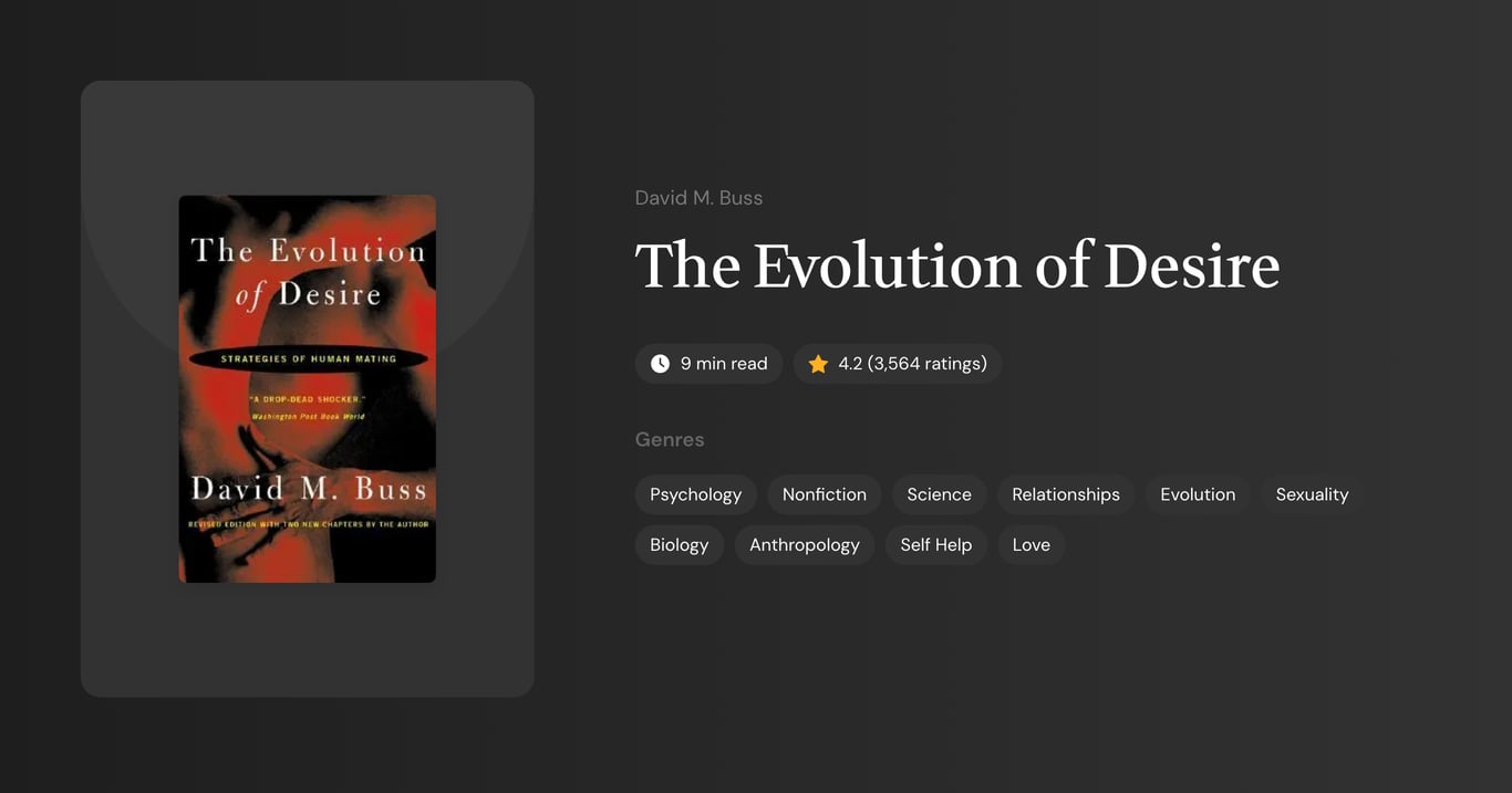 The Evolution of Desire Book Summary
