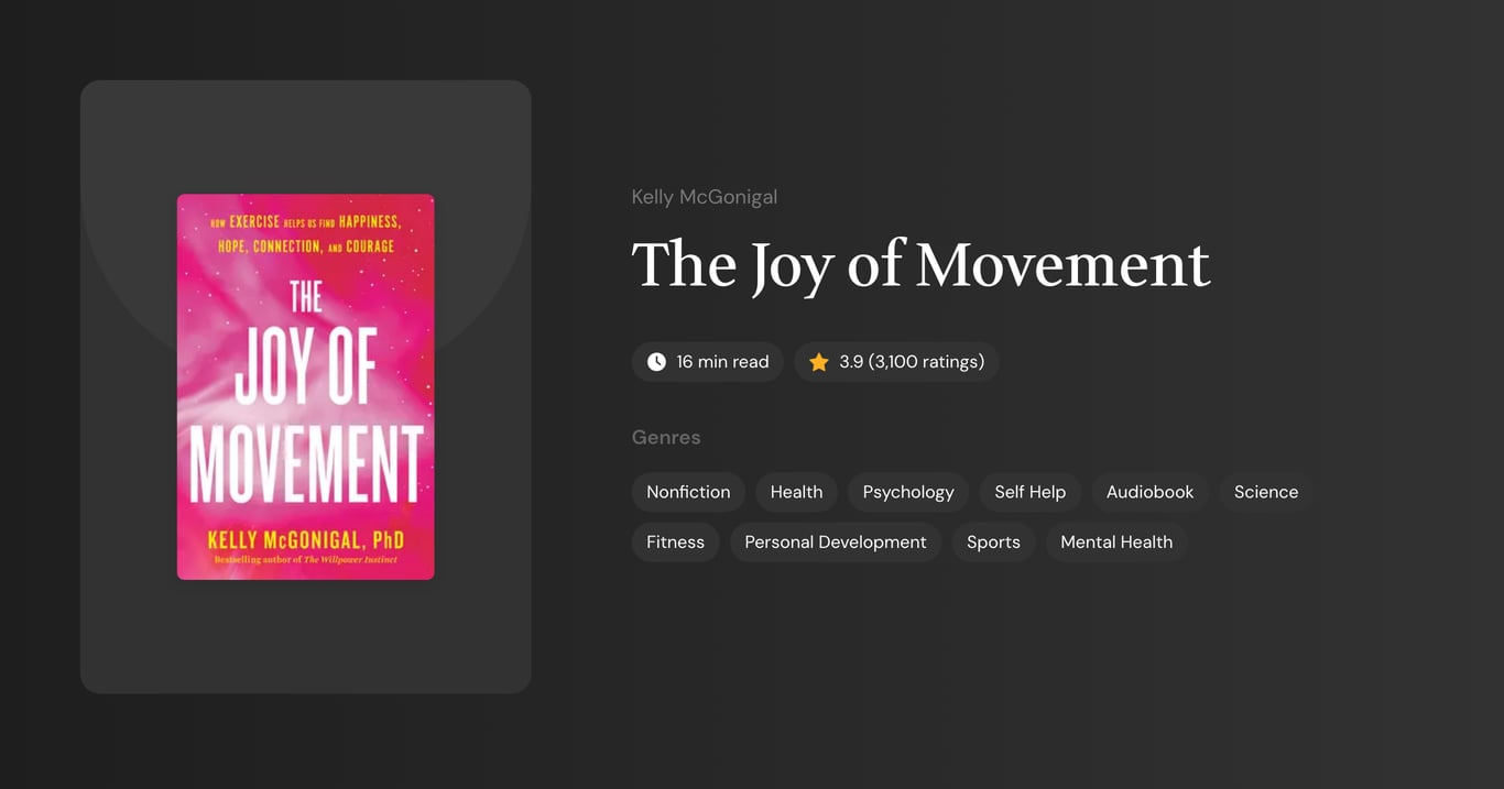 The Joy of Movement Book Summary