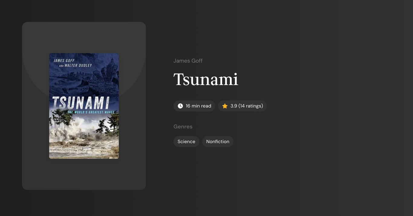 Tsunami Book Summary