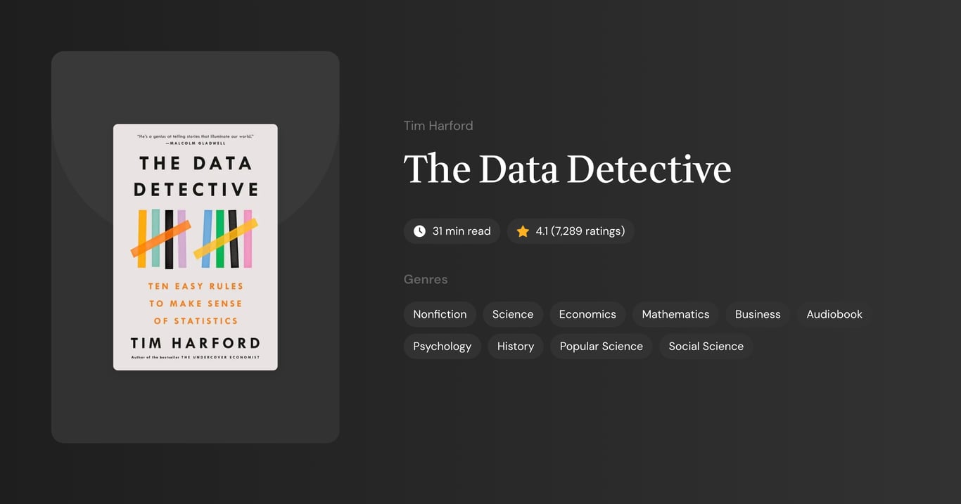 The Data Detective Book Summary