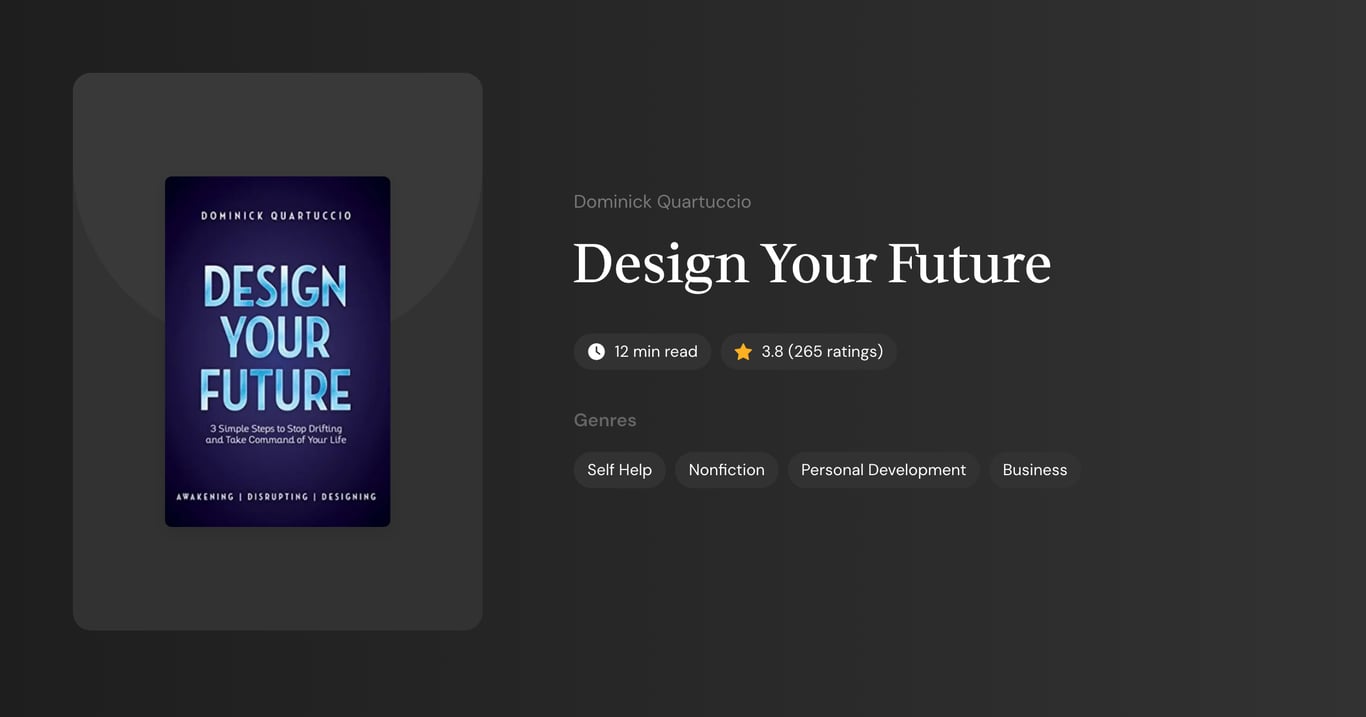 Design Your Future Book Summary