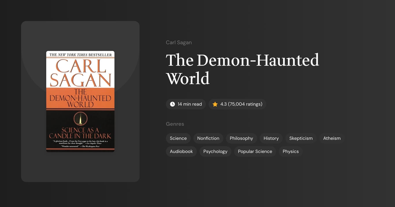 The Demon-Haunted World Book Summary