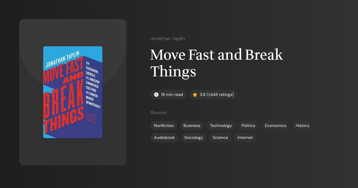 Move Fast and Break Things Book Summary