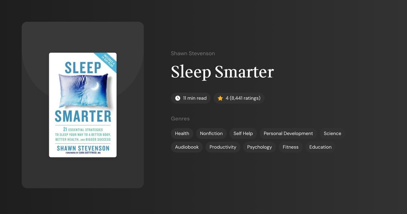 Sleep Smarter Book Summary