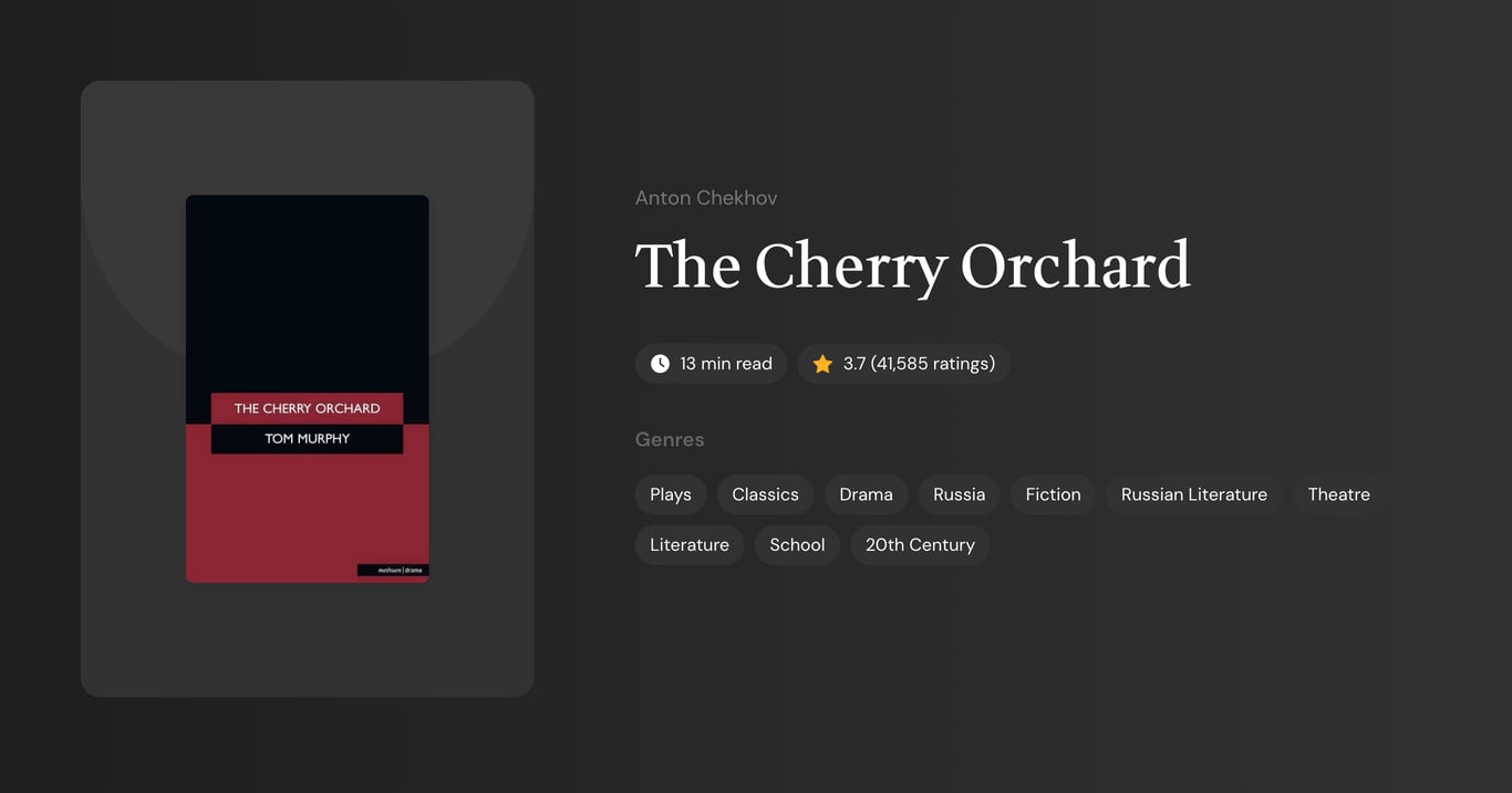 The Cherry Orchard Book Summary