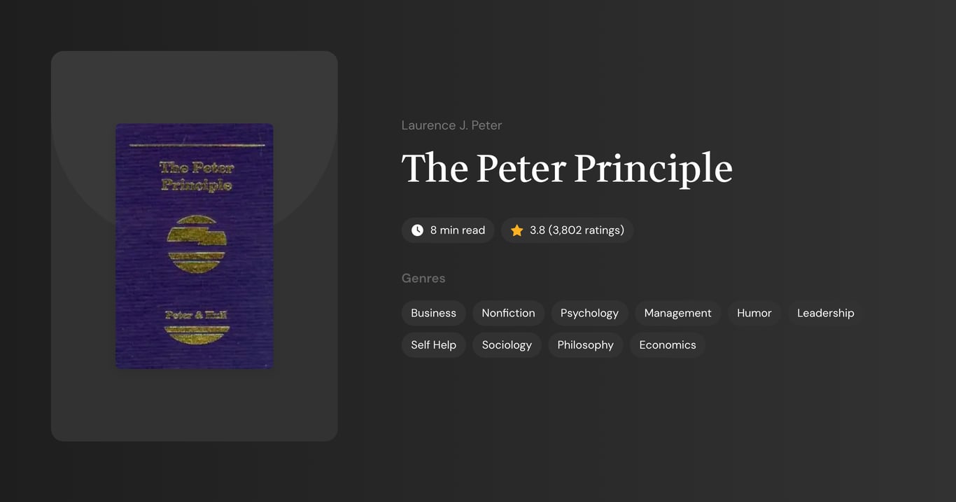 The Peter Principle Book Summary