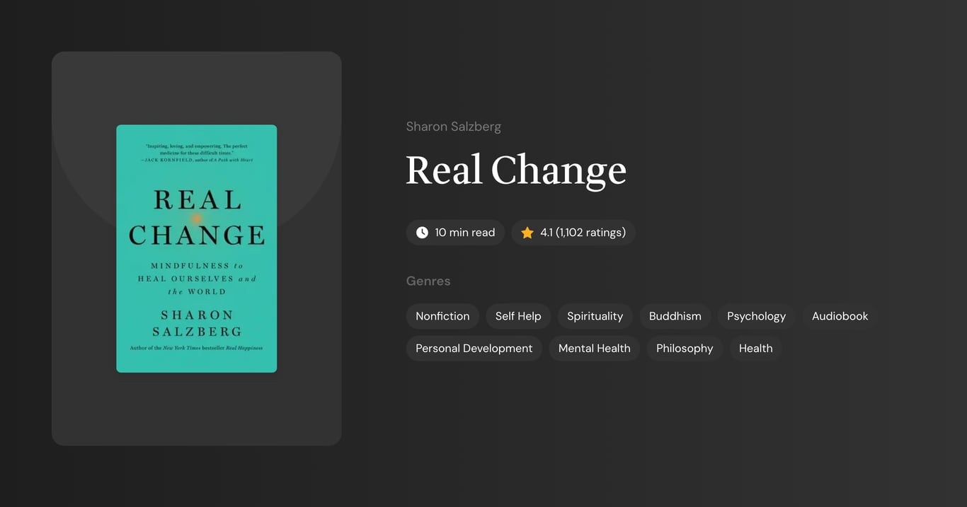 Real Change Book Summary