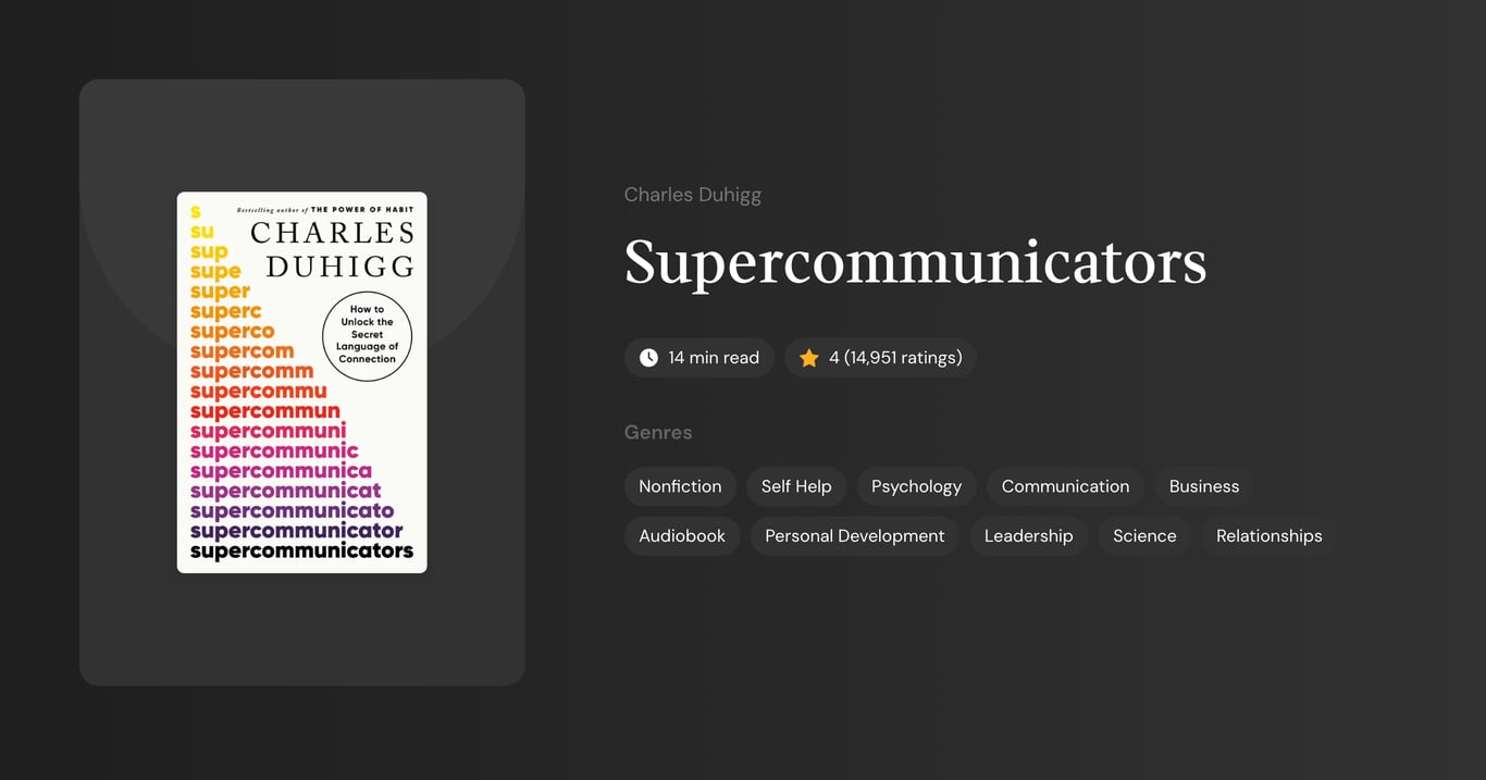 Supercommunicators Book Summary