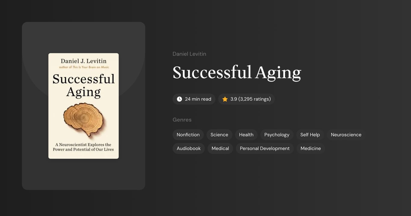 Successful Aging Book Summary