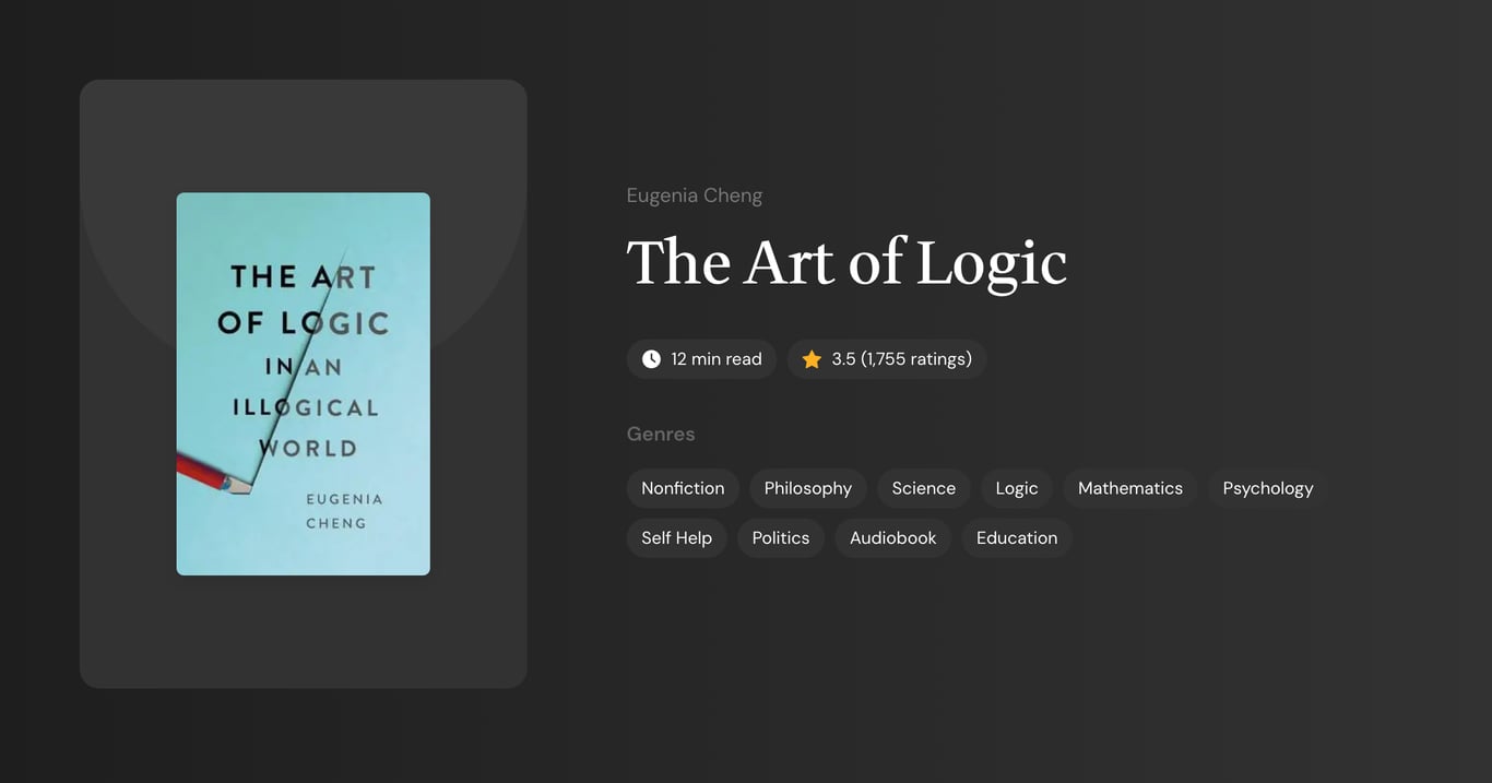 The Art of Logic Book Summary
