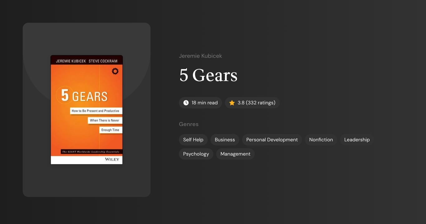 5 Gears Book Summary