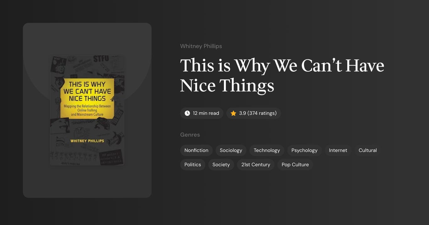 This is Why We Can’t Have Nice Things Book Summary