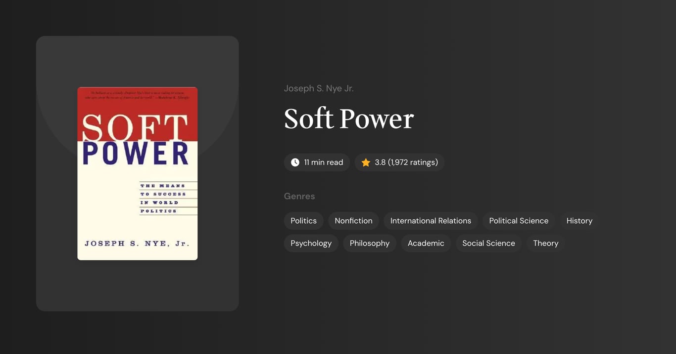 Soft Power Book Summary