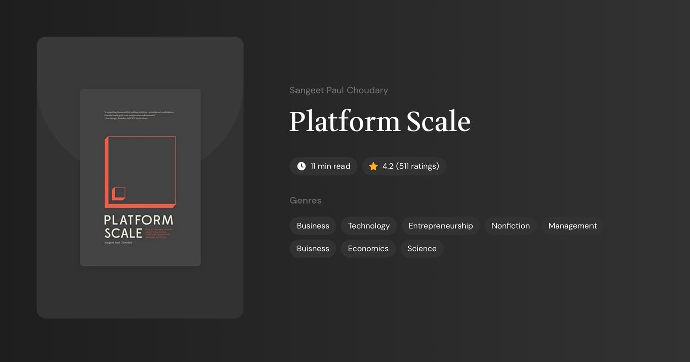 Platform Scale Book Summary