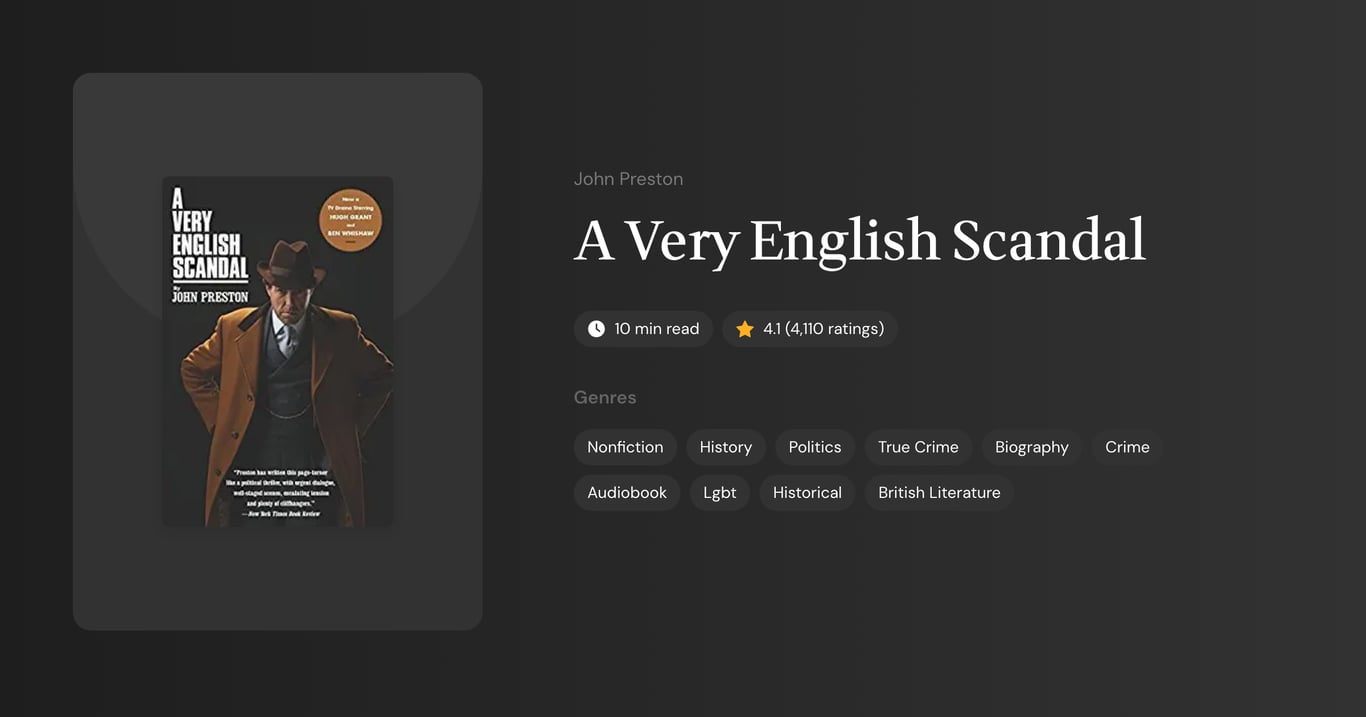 A Very English Scandal Book Summary