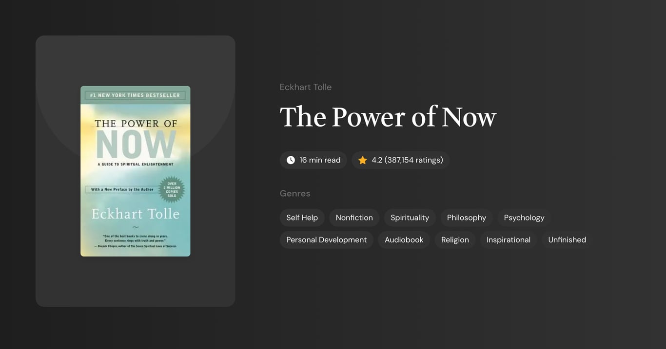 The Power of Now Book Summary