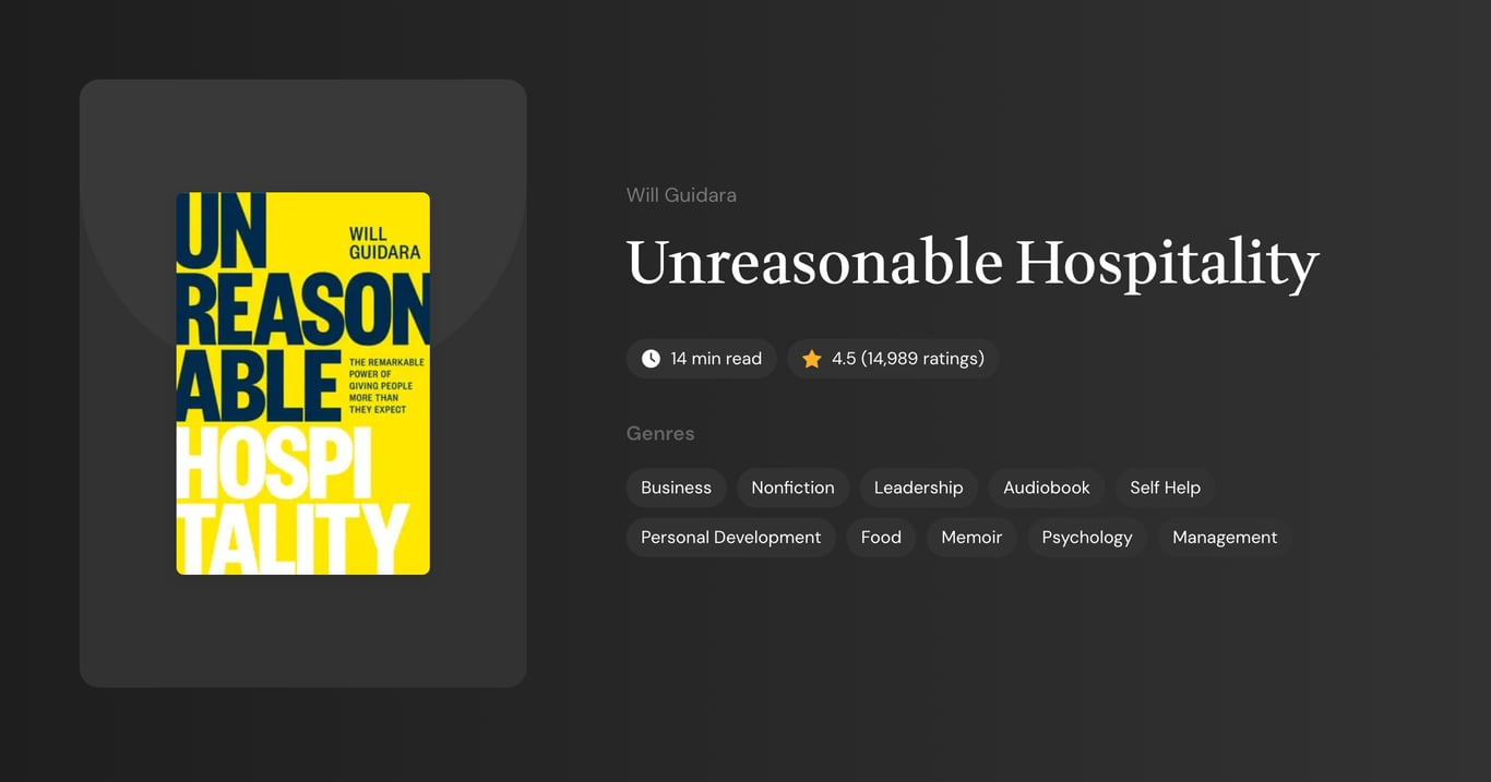 Unreasonable Hospitality Book Summary