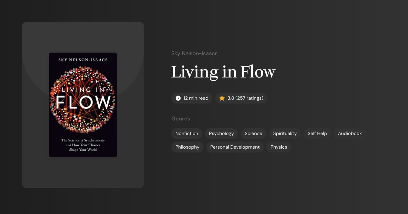 Living in Flow Book Summary