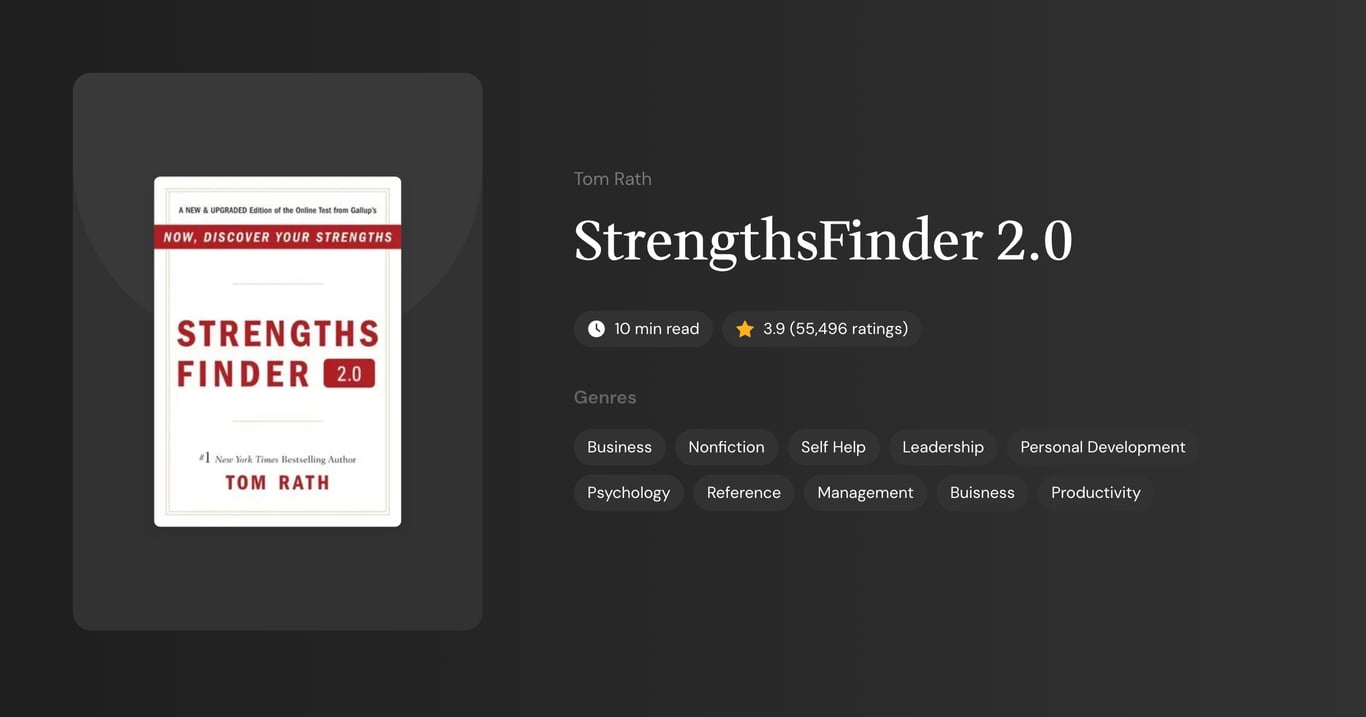 StrengthsFinder 2.0 Book Summary
