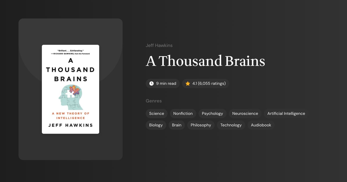 A Thousand Brains Book Summary