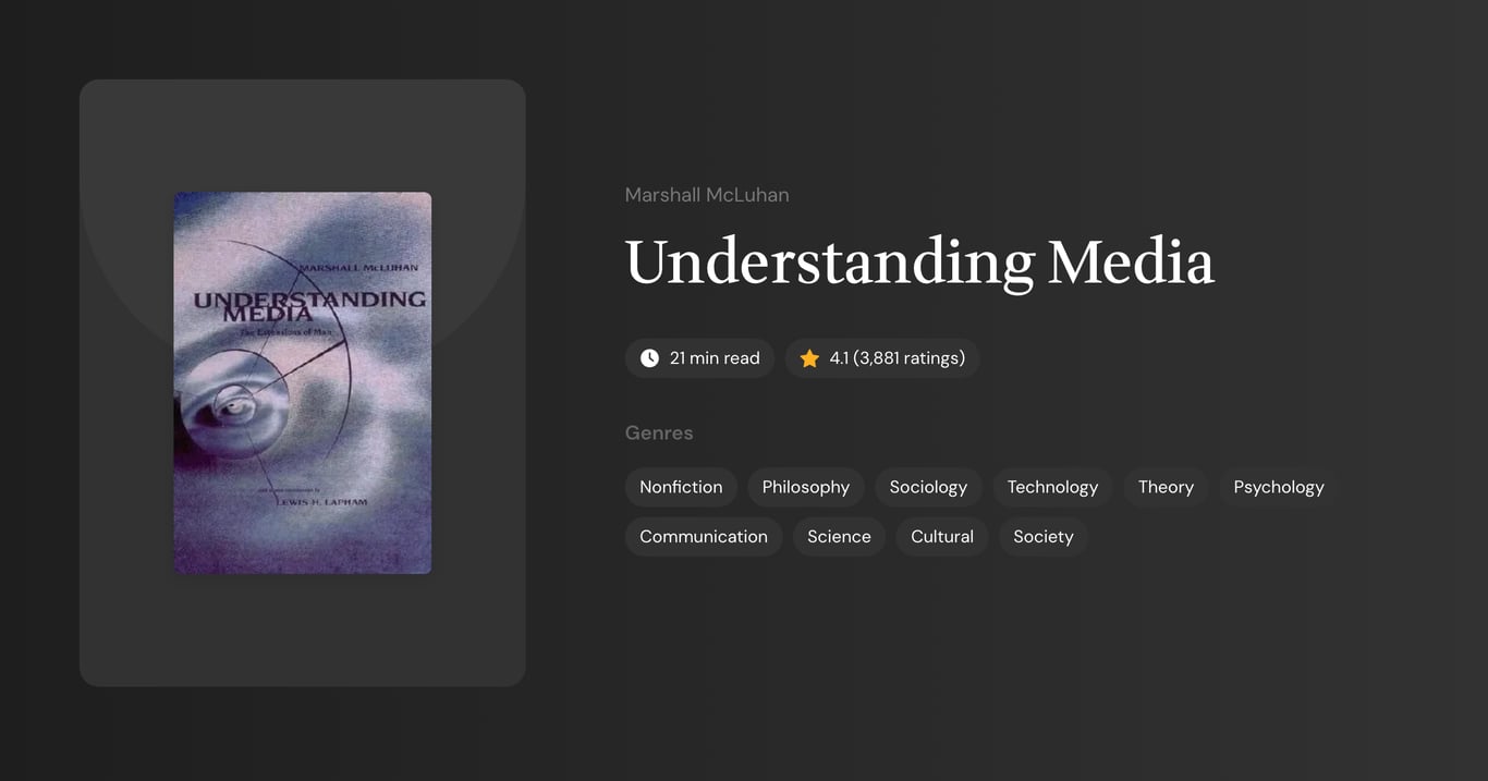 Understanding Media Book Summary