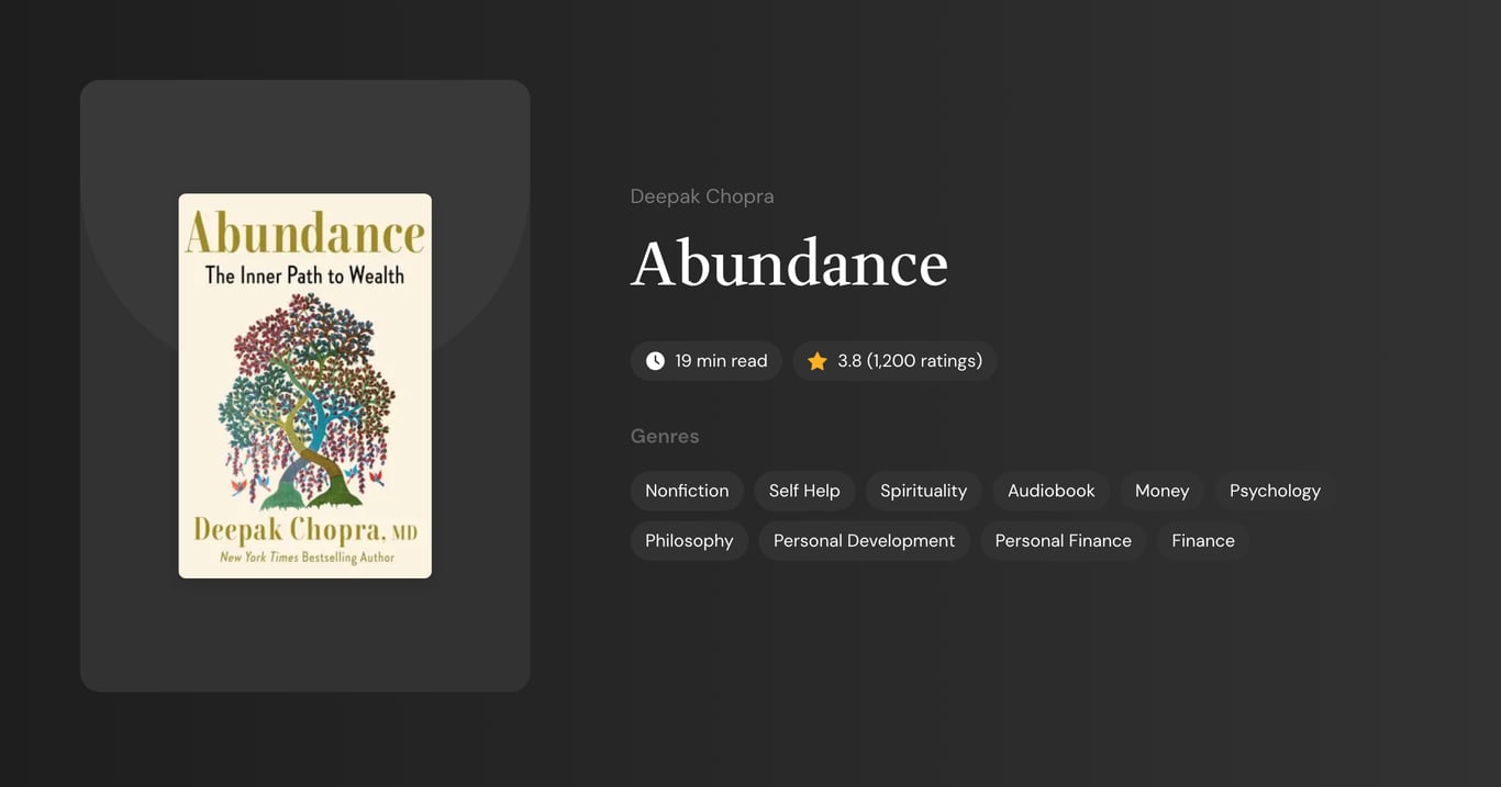 Abundance Book Summary