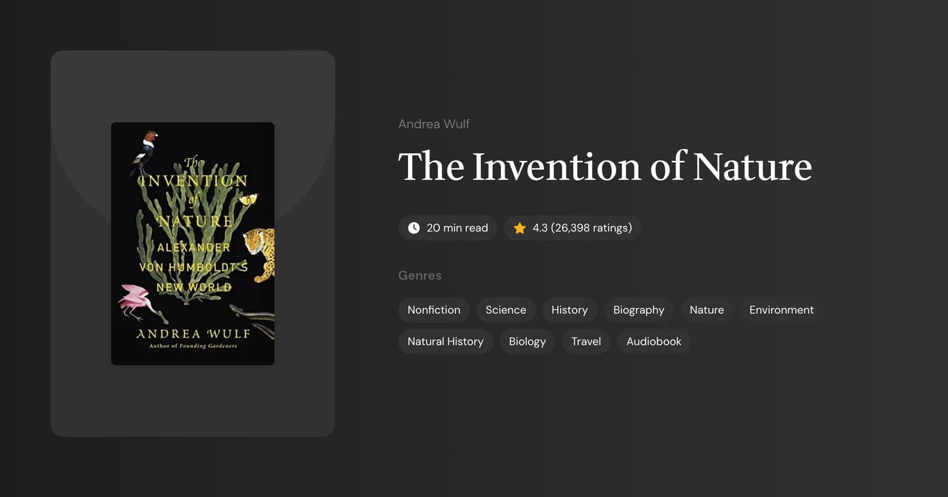 The Invention of Nature Book Summary