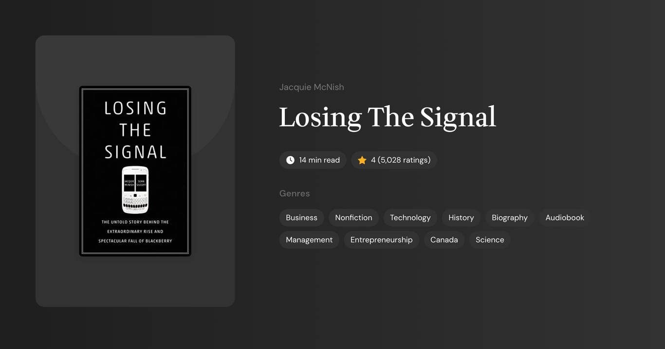 Losing The Signal Book Summary