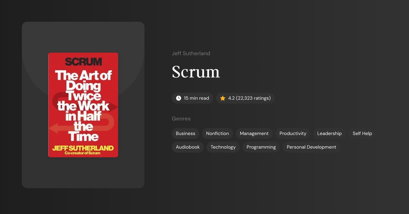 Scrum Book Summary