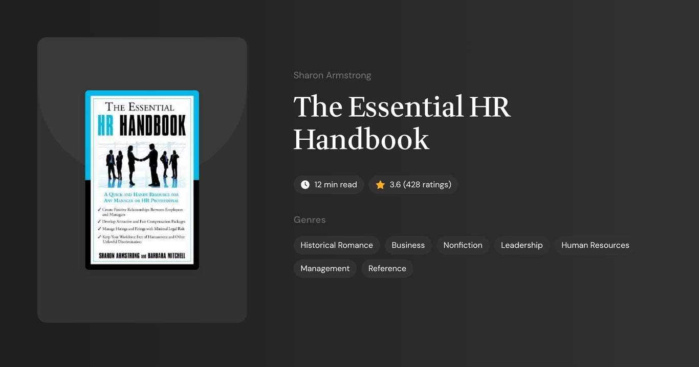 The Essential HR Handbook Book Summary