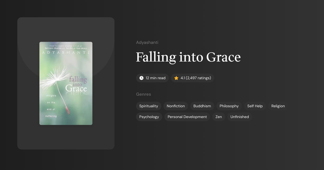 Falling into Grace Book Summary