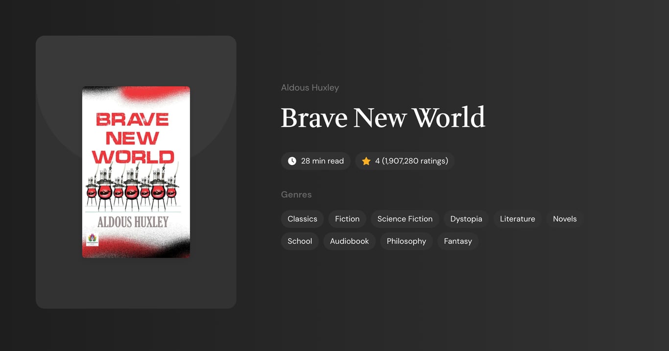 Brave New World Book Summary