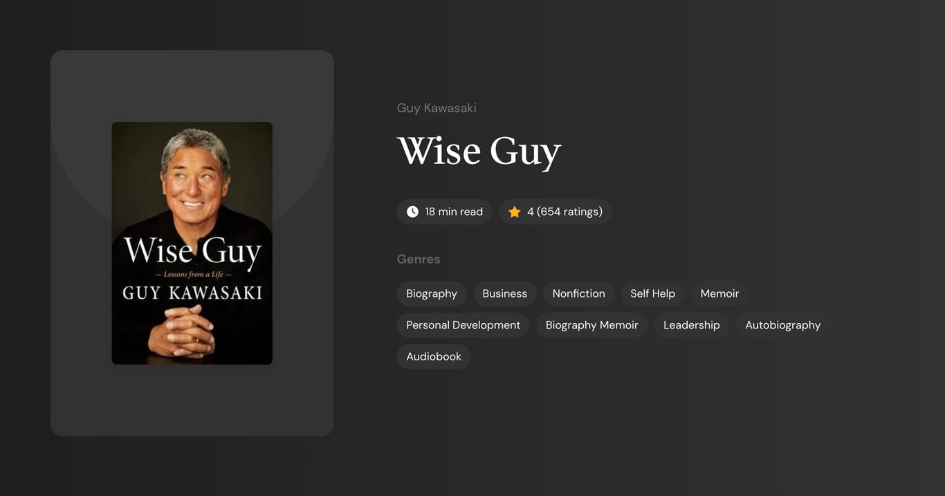 Wise Guy Book Summary