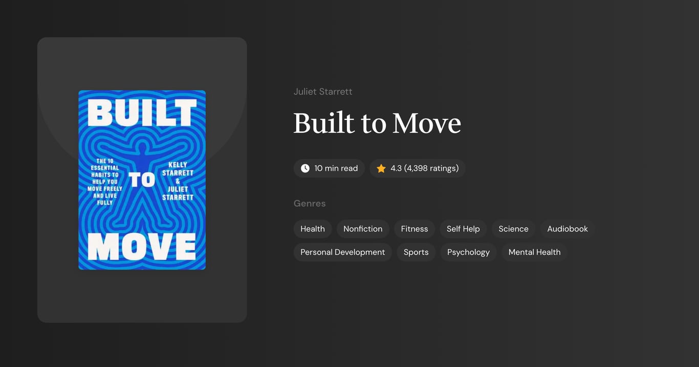Built to Move Book Summary