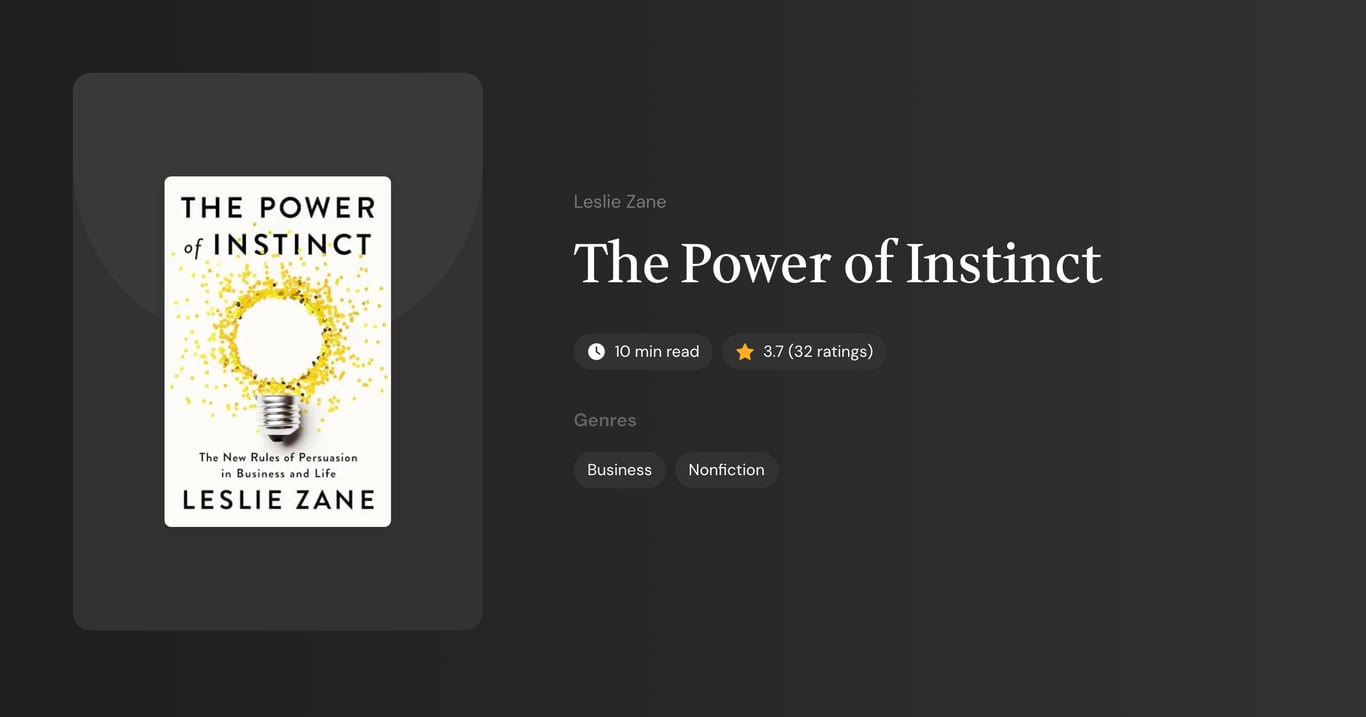 The Power of Instinct Book Summary