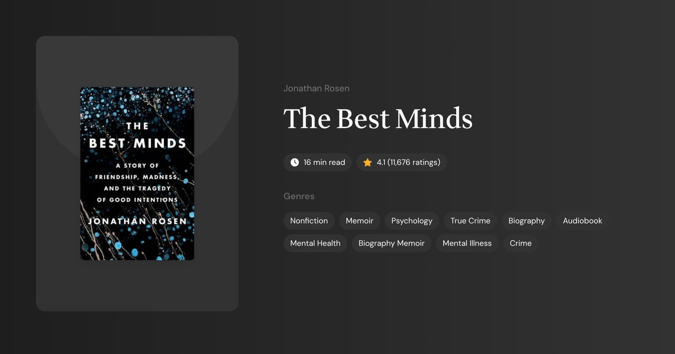 The Best Minds Book Summary