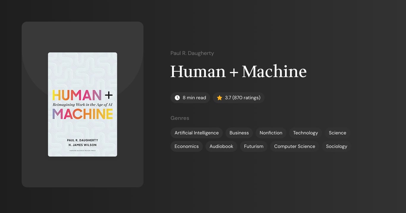 Human + Machine Book Summary