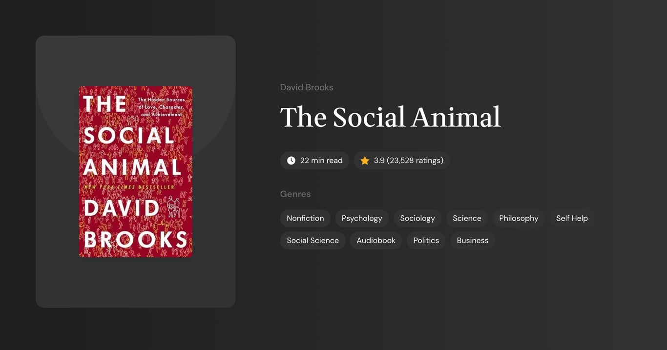 The Social Animal Book Summary