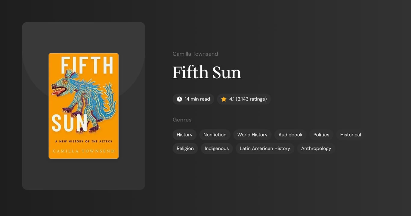Fifth Sun Book Summary