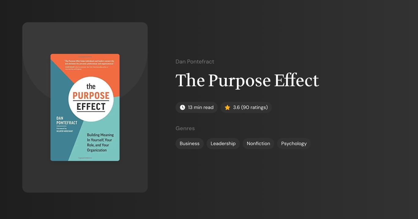 The Purpose Effect Book Summary