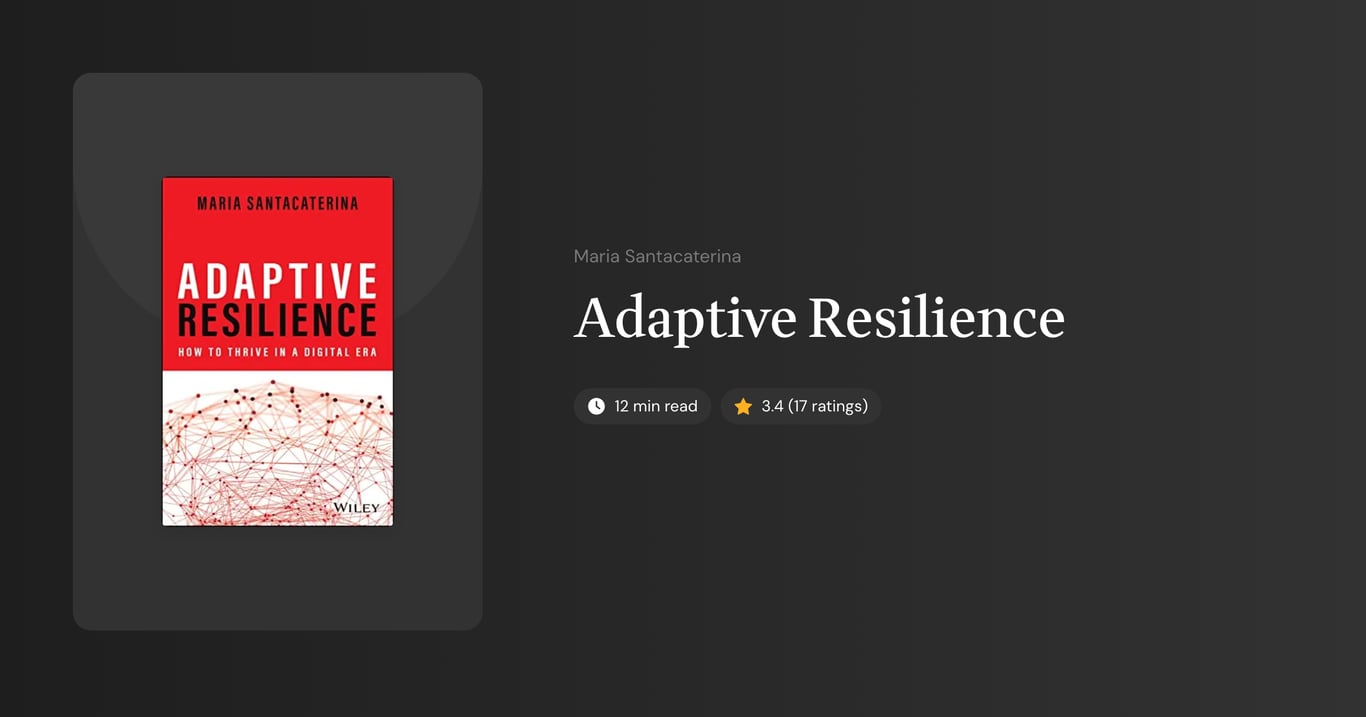 Adaptive Resilience Book Summary
