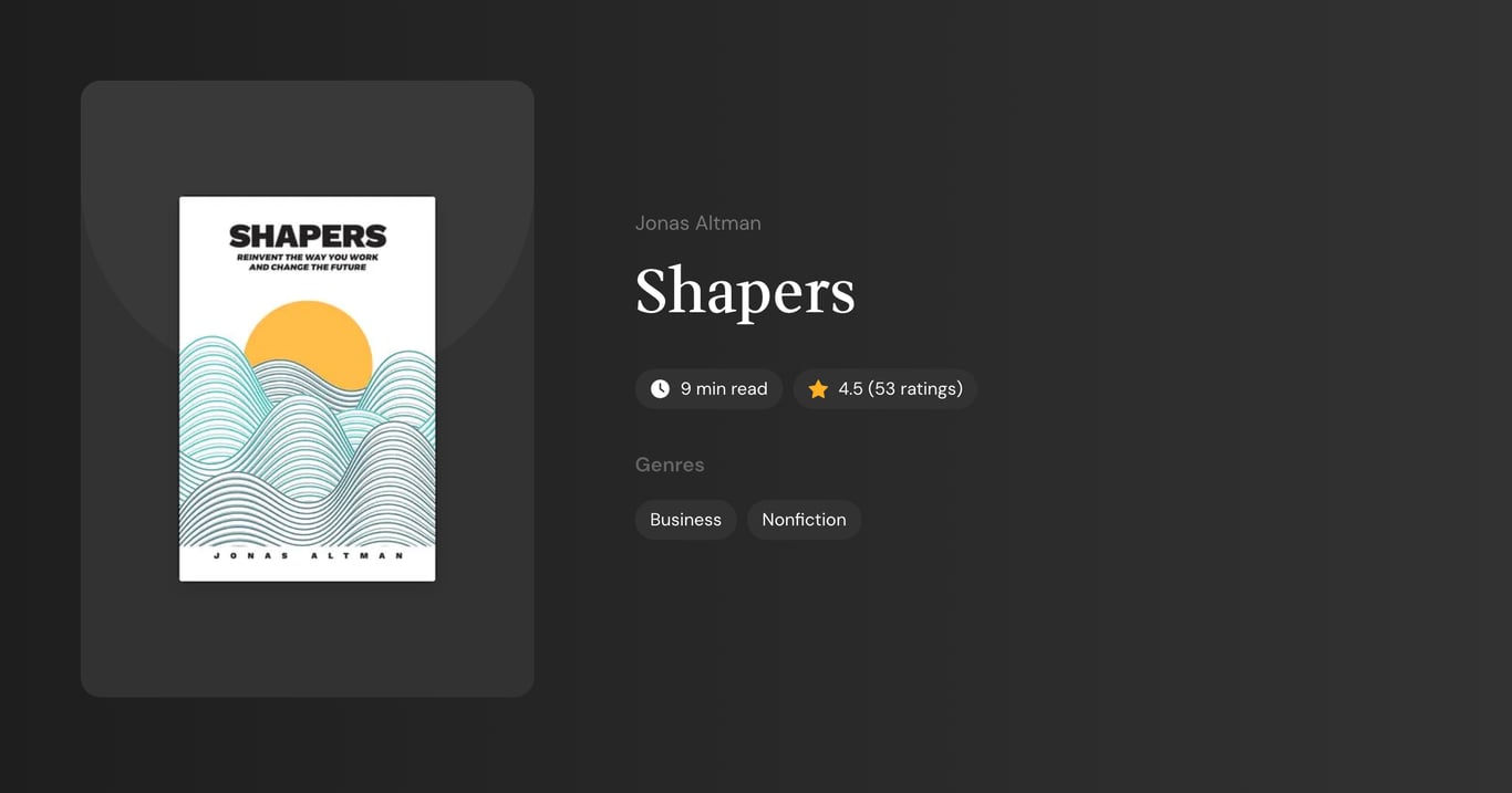 Shapers Book Summary